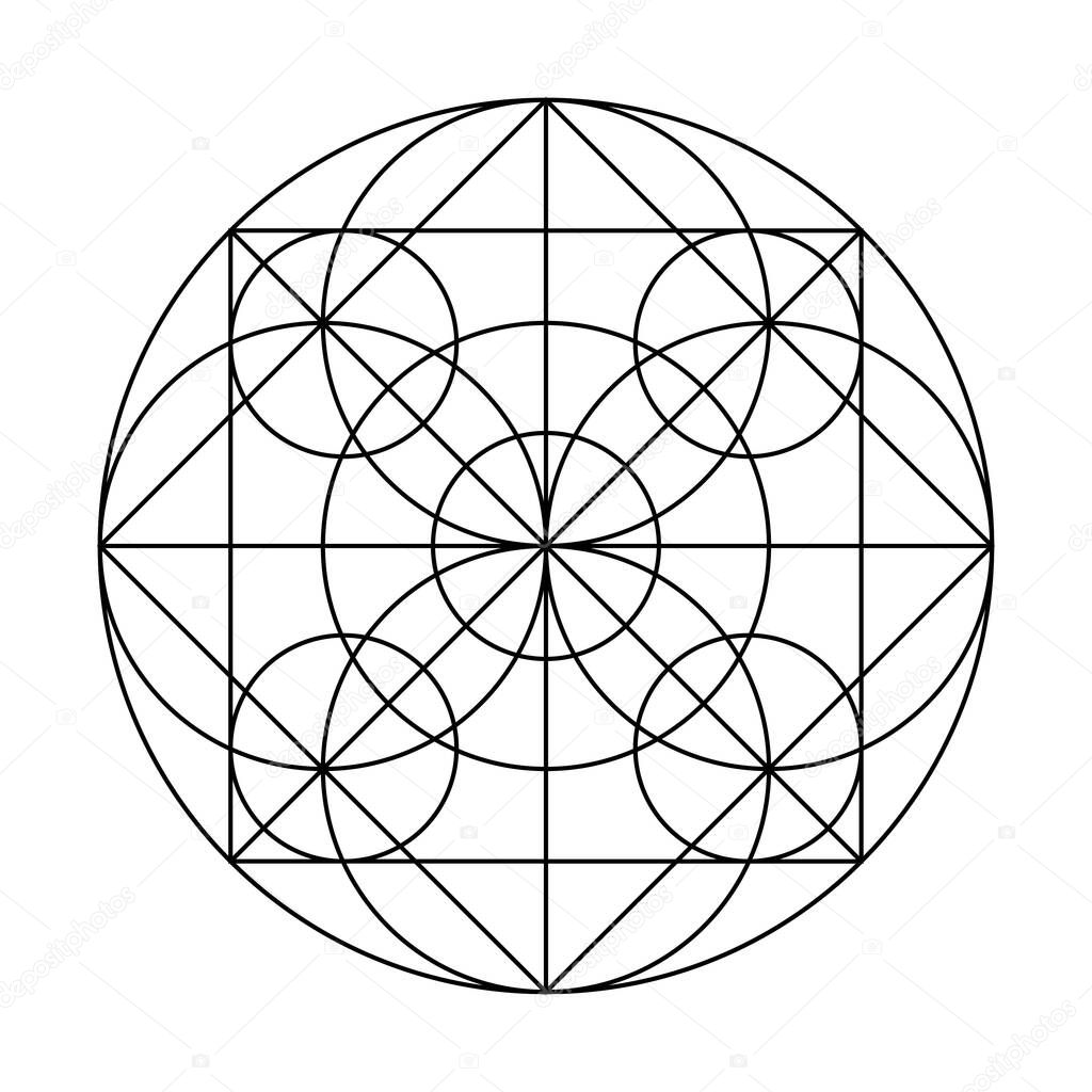 Gráfico de rectángulo circular. Geometría asustada Elementos de diseño ...