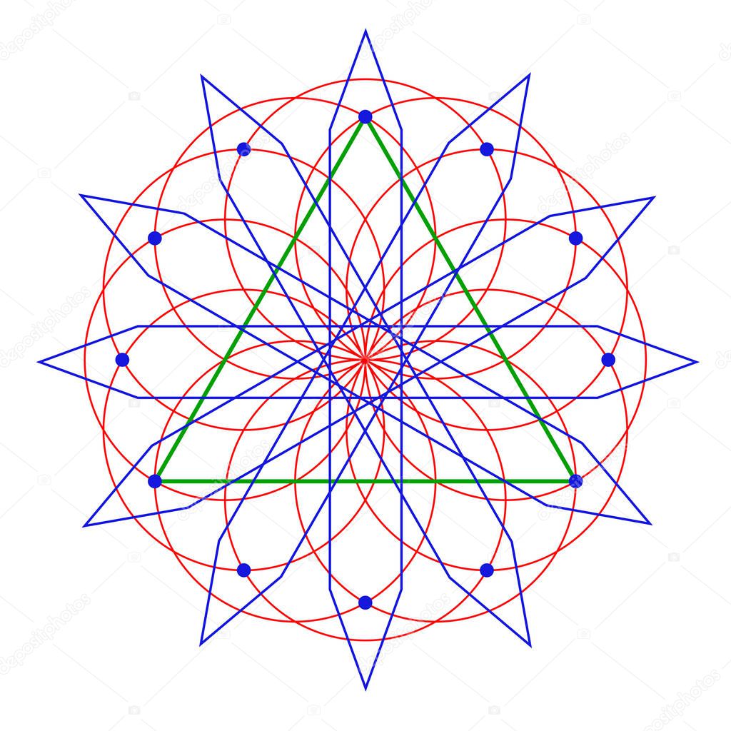Gráfico de rectángulo circular. Geometría asustada Elementos de diseño ...