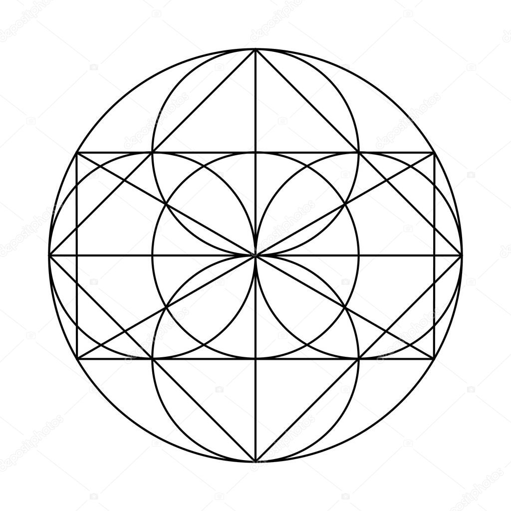Gráfico de rectángulo circular. Geometría asustada Elementos de diseño ...
