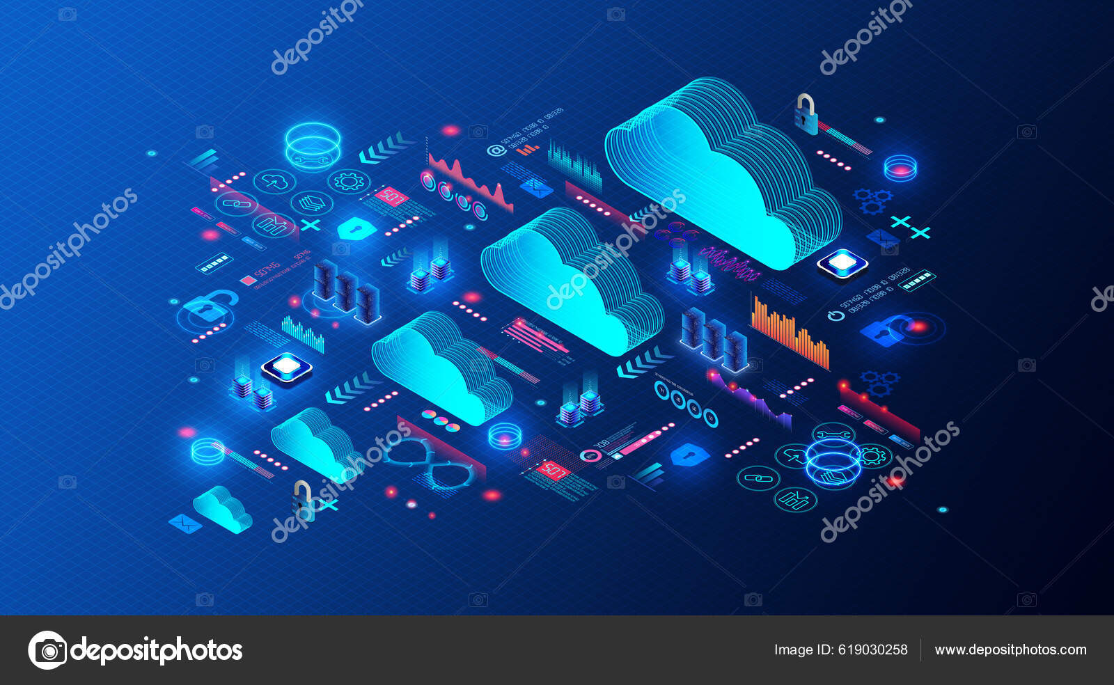 Cloud Hyperscaler Concept Hyperscale Computing Felhő Architektúra Amely ...