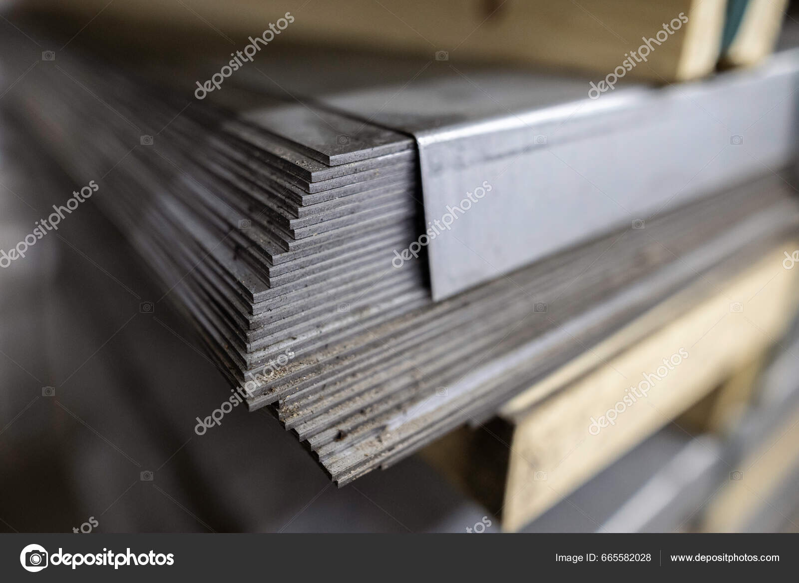 Stack Galvanized Thick Hot Rolled Steel Sheets Warehouse — Stock Photo ...