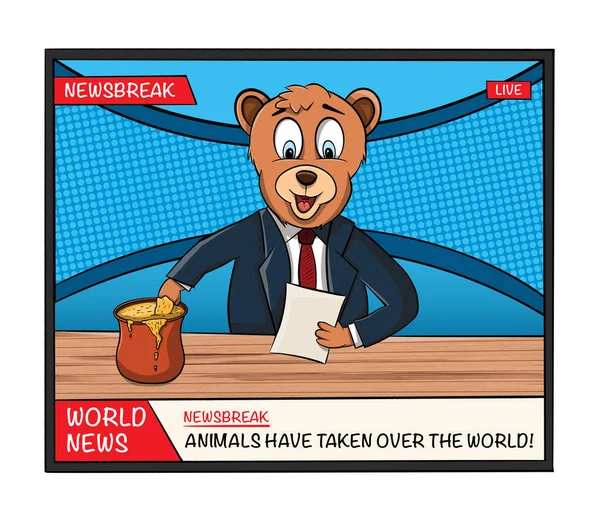 Newsreader. Breaking news. Animals have taken over the world. Live ...