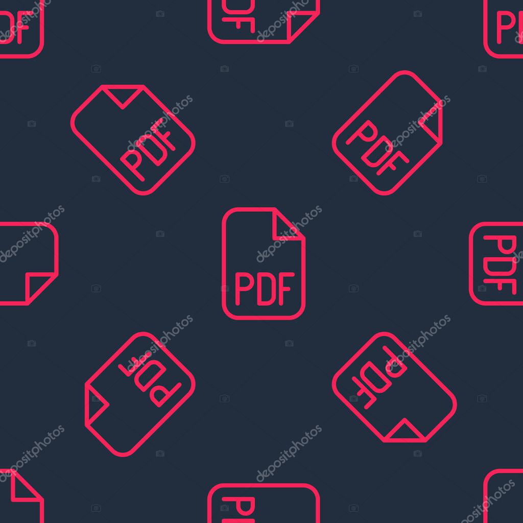 Red line PDF file document. Download pdf button icon isolated seamless ... Red line PDF file document. Download pdf button icon isolated seamless ...