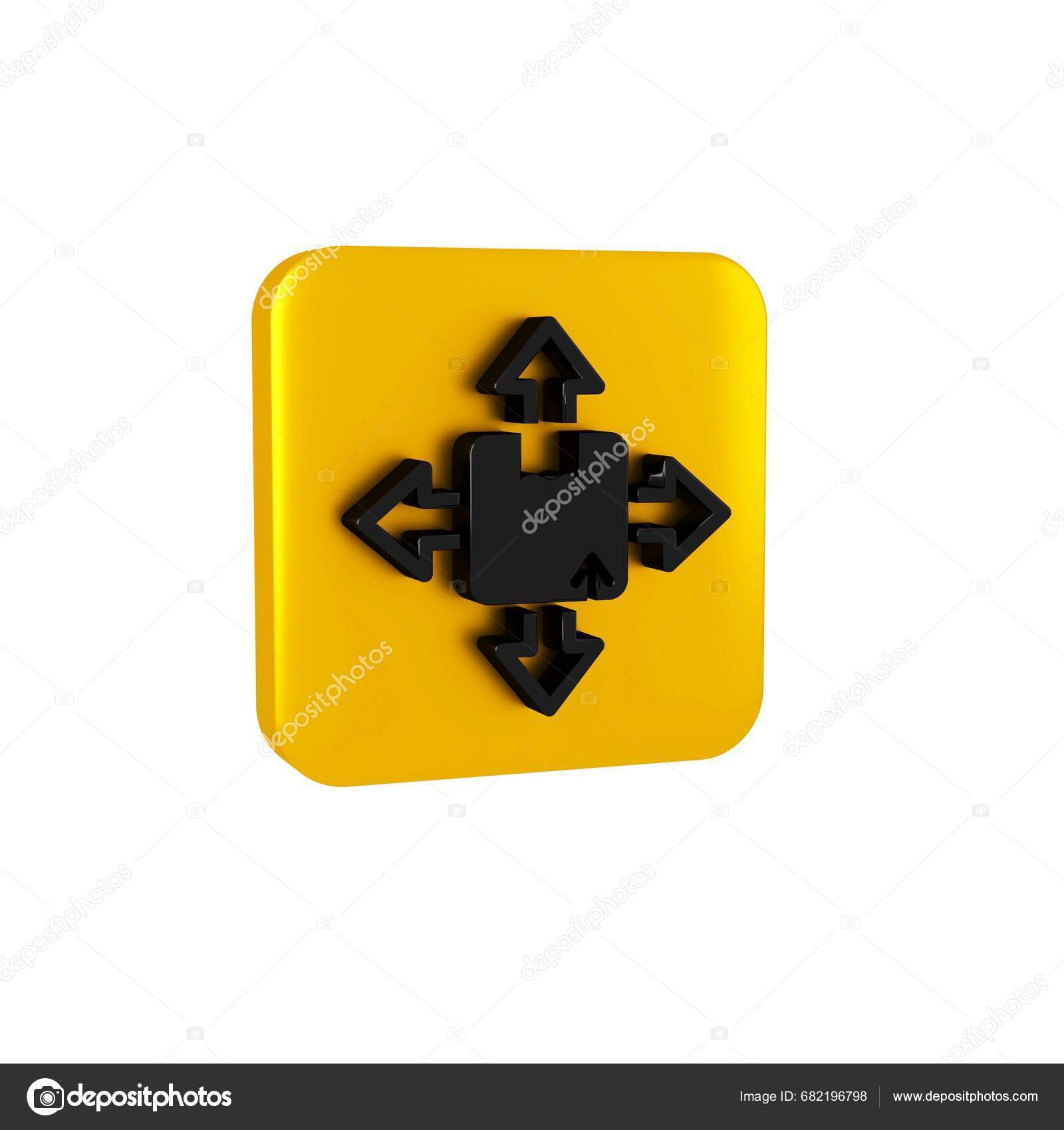 Black Carton Cardboard Box Icon Isolated Transparent Background Box ...
