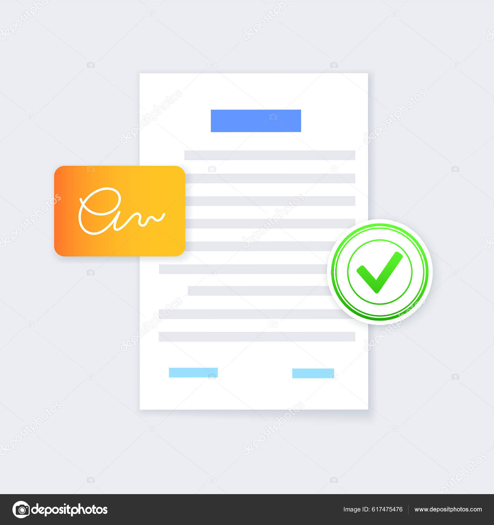 Approve Stamp Document Paper Page Accepted Contract License Accept Sign ...