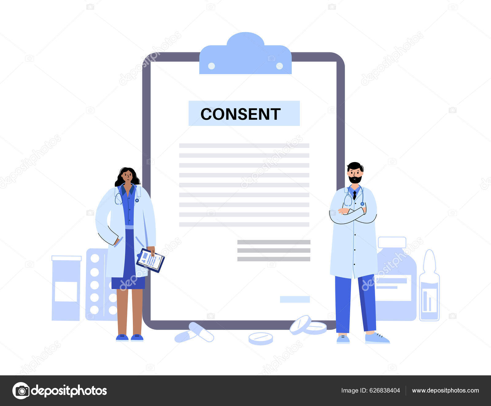 Documento Consentimiento Informado Médico Con Firma Acuerdo Con Médico ...