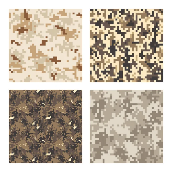 Camouflage Seamless Pattern Comparison Different Types Camo Khaki ...