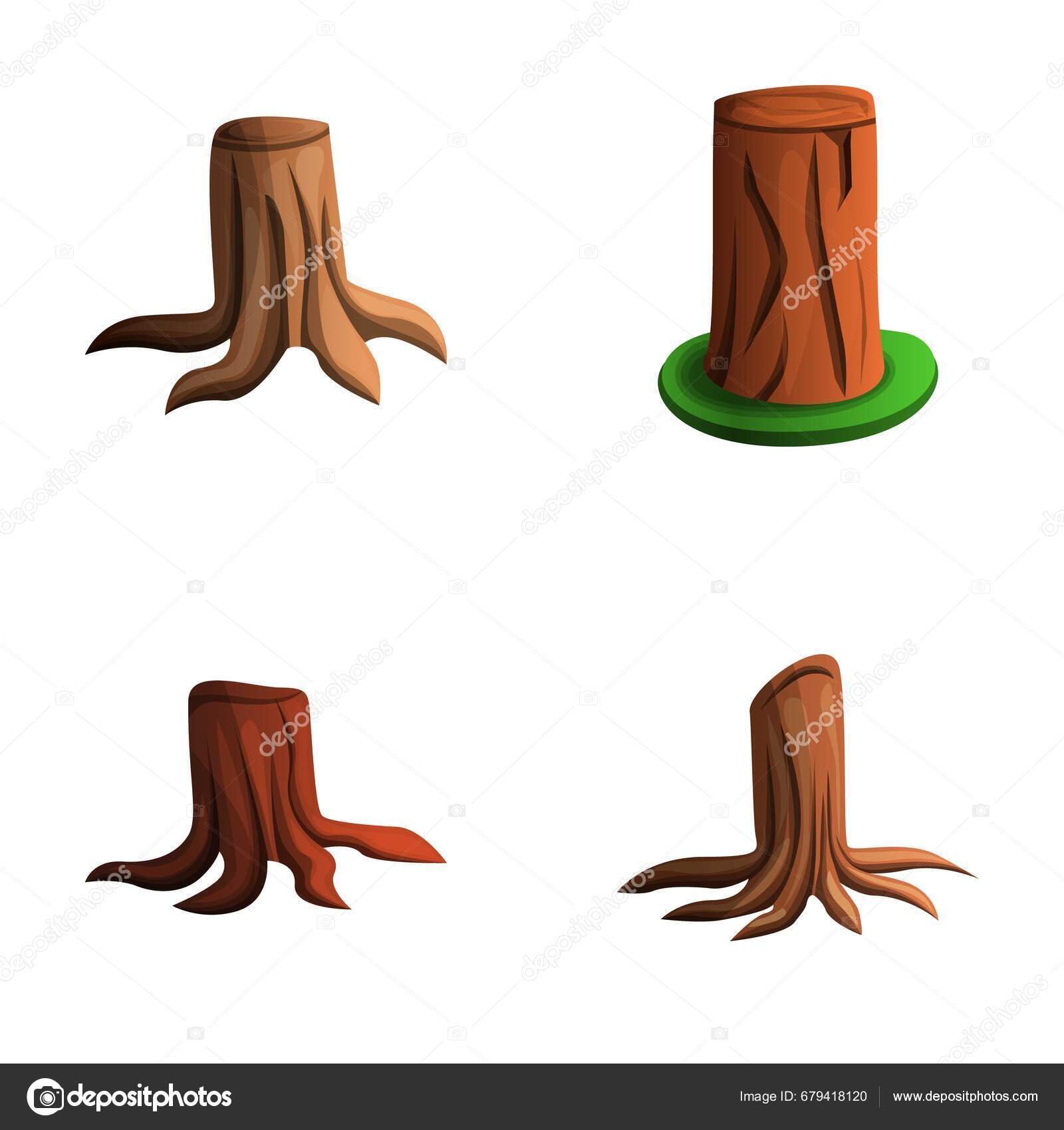 Tree Stump Icons Set Cartoon Vector Different Stump Deforestation Stock ... Tree Stump Icons Set Cartoon Vector Different Stump Deforestation Stock ...