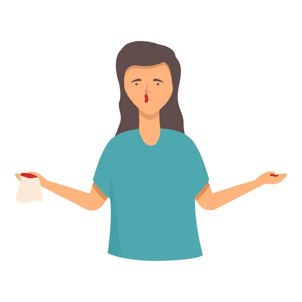 Patient Nosebleed Icon Cartoon Vector Vital Fluid Face Head Patient Stock Vector by ...