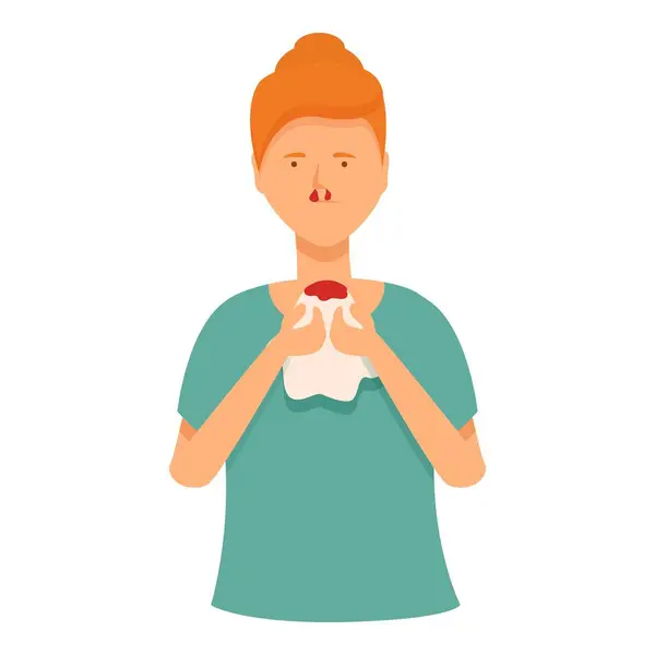 Patient Nosebleed Icon Cartoon Vector Vital Fluid Face Head Patient Stock Vector by ...