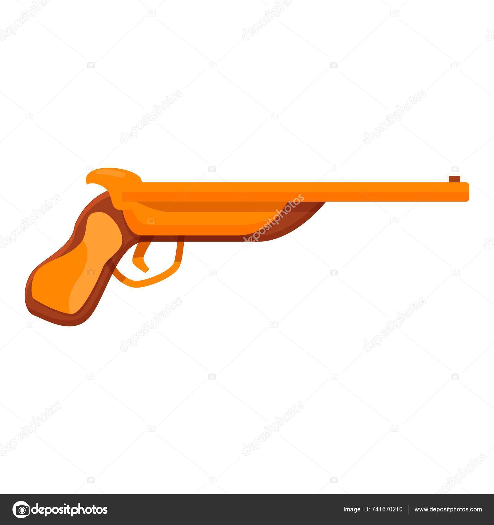 Cartoon Style Illustration Plastic Toy Gun Perfect Projects Related ...