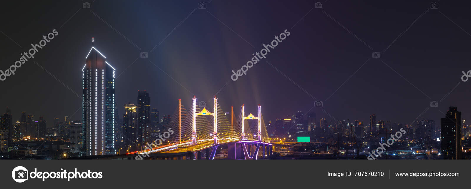 Panorama View Rama Well Know Rama Bridge New Frontage Bridge — Stock ...