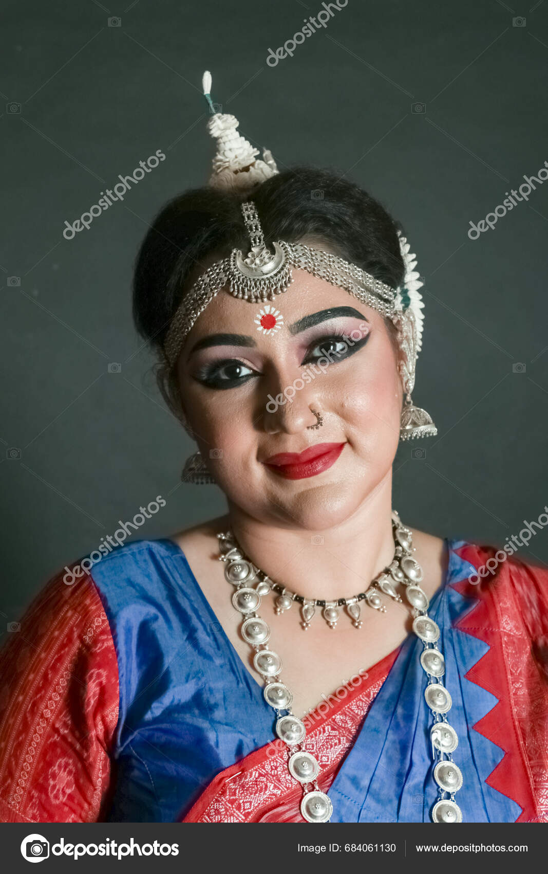 Woman Performing Odissi Dance Colorful Costume Indian Classical Dance ...