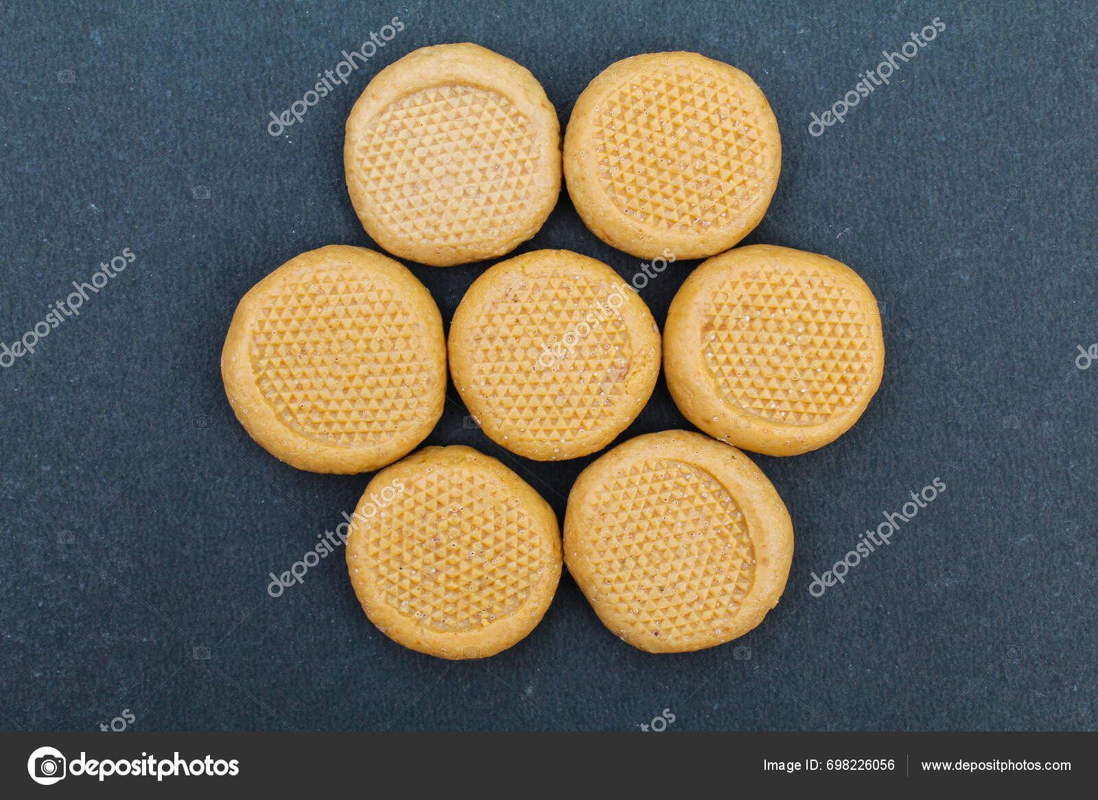 Indian Sweet Food Peda Pera Black Background Top View — Stock Photo ...