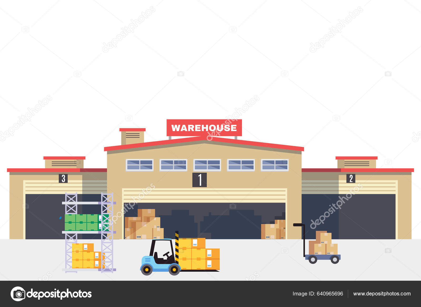 Warehouse Industry Storage Buildings Trucks Forklift Rack Boxes ... Warehouse Industry Storage Buildings Trucks Forklift Rack Boxes ...