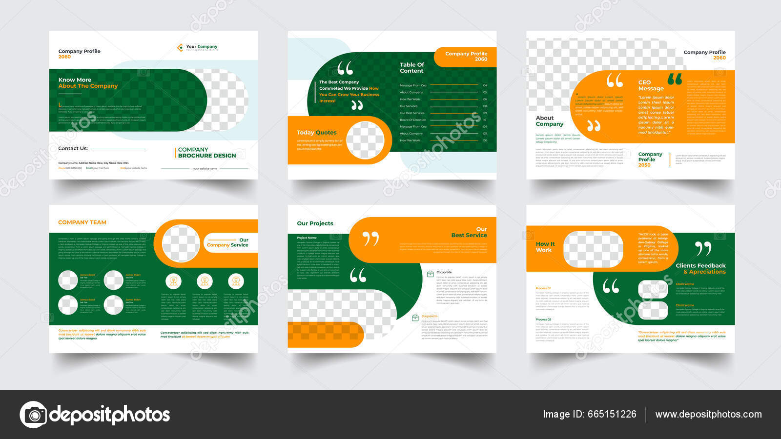 Profil L'entreprise Moderne Brochure Design Brochure Modèle Dépliant Illustration Vectorielle ...