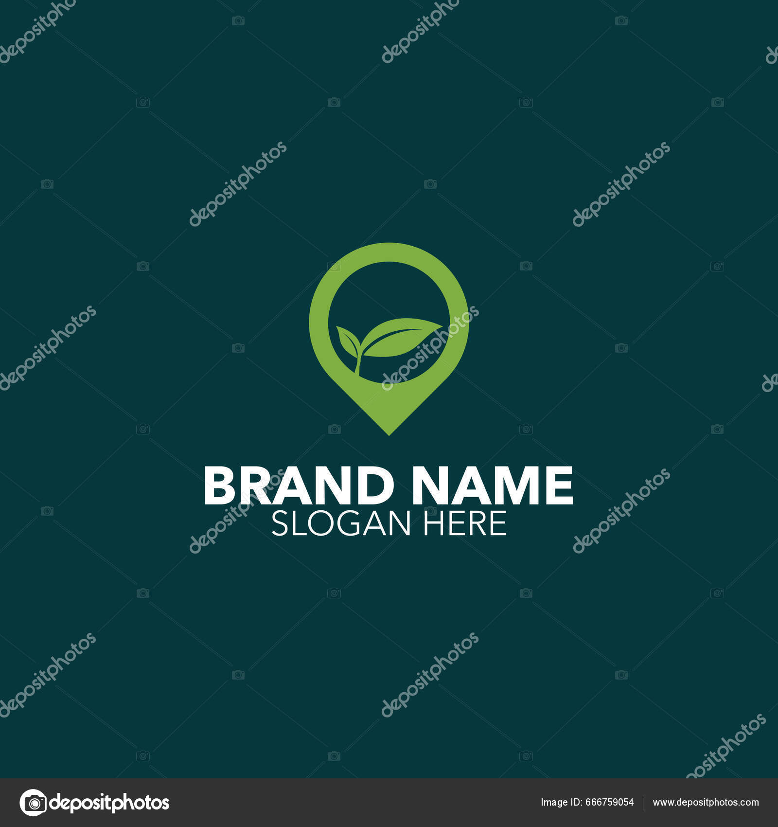 Custom Leaf Map Logo Templates Logo Your Business Stock Vector by ...