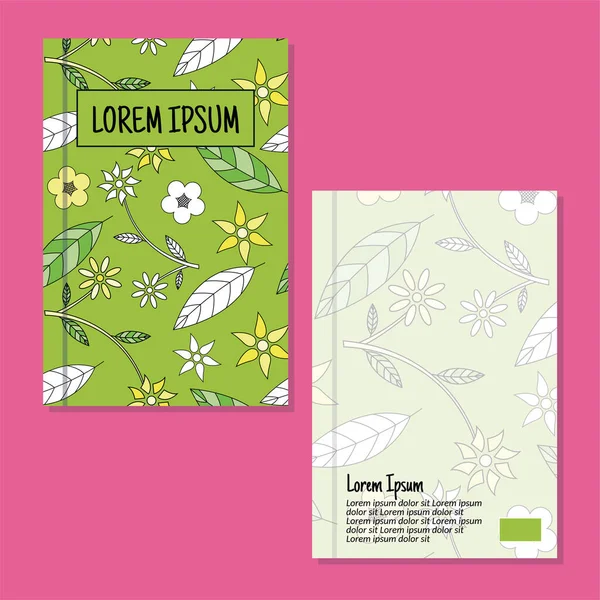 Cover Page Templates Leaves Pattern Layouts Applicable Notebooks ...