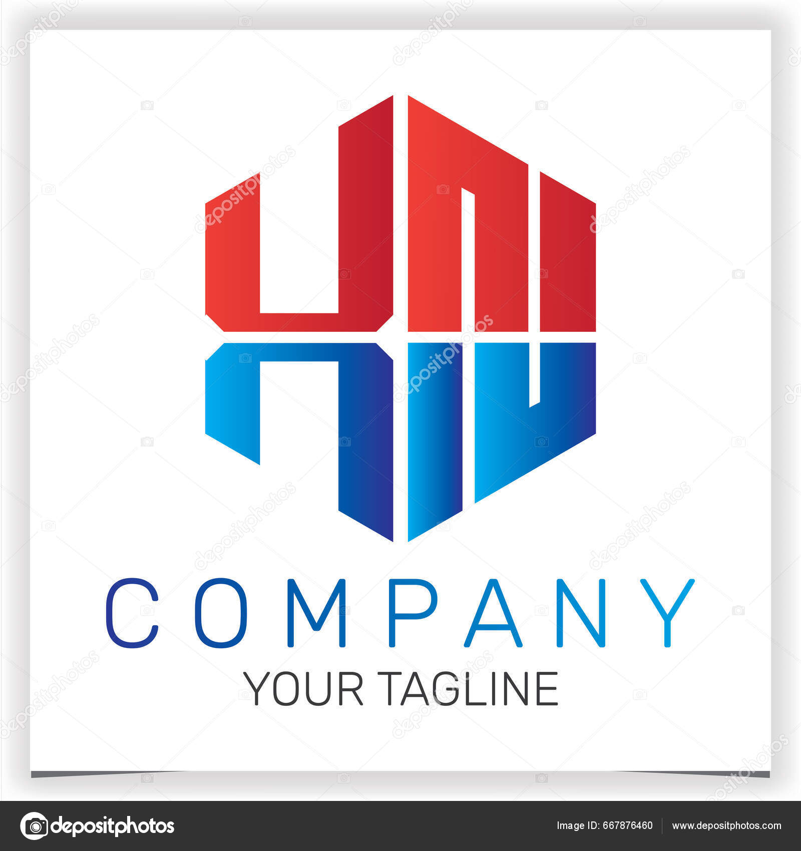 Letter Initial Hexagon Logo Icon Premium Elegant Template Vector Eps ...