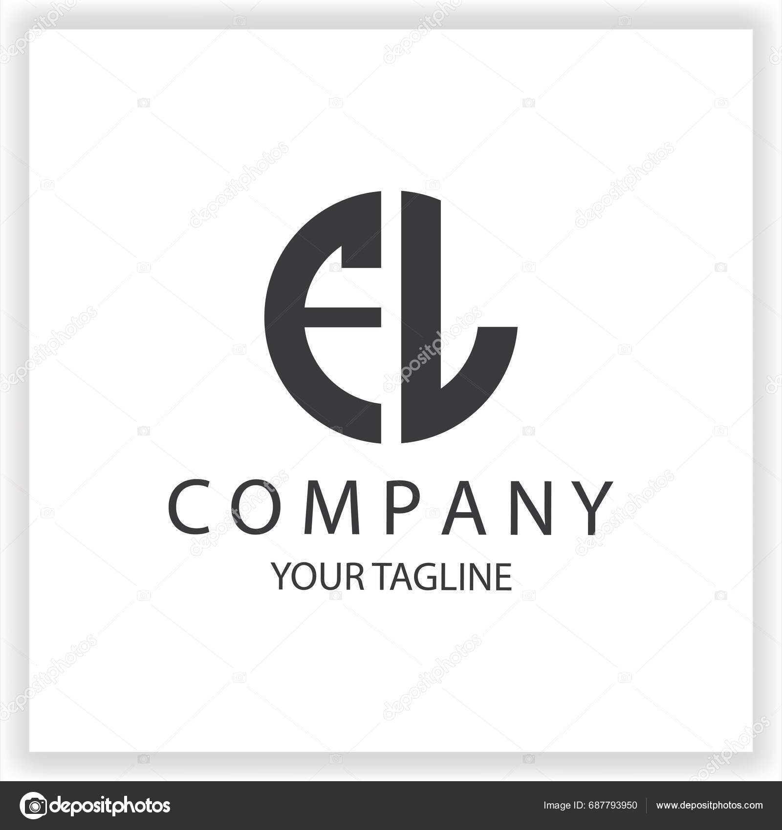 Logo Monogram Simple Modern Circle Black Colour Design Template Premium Stock Vector By ©dria