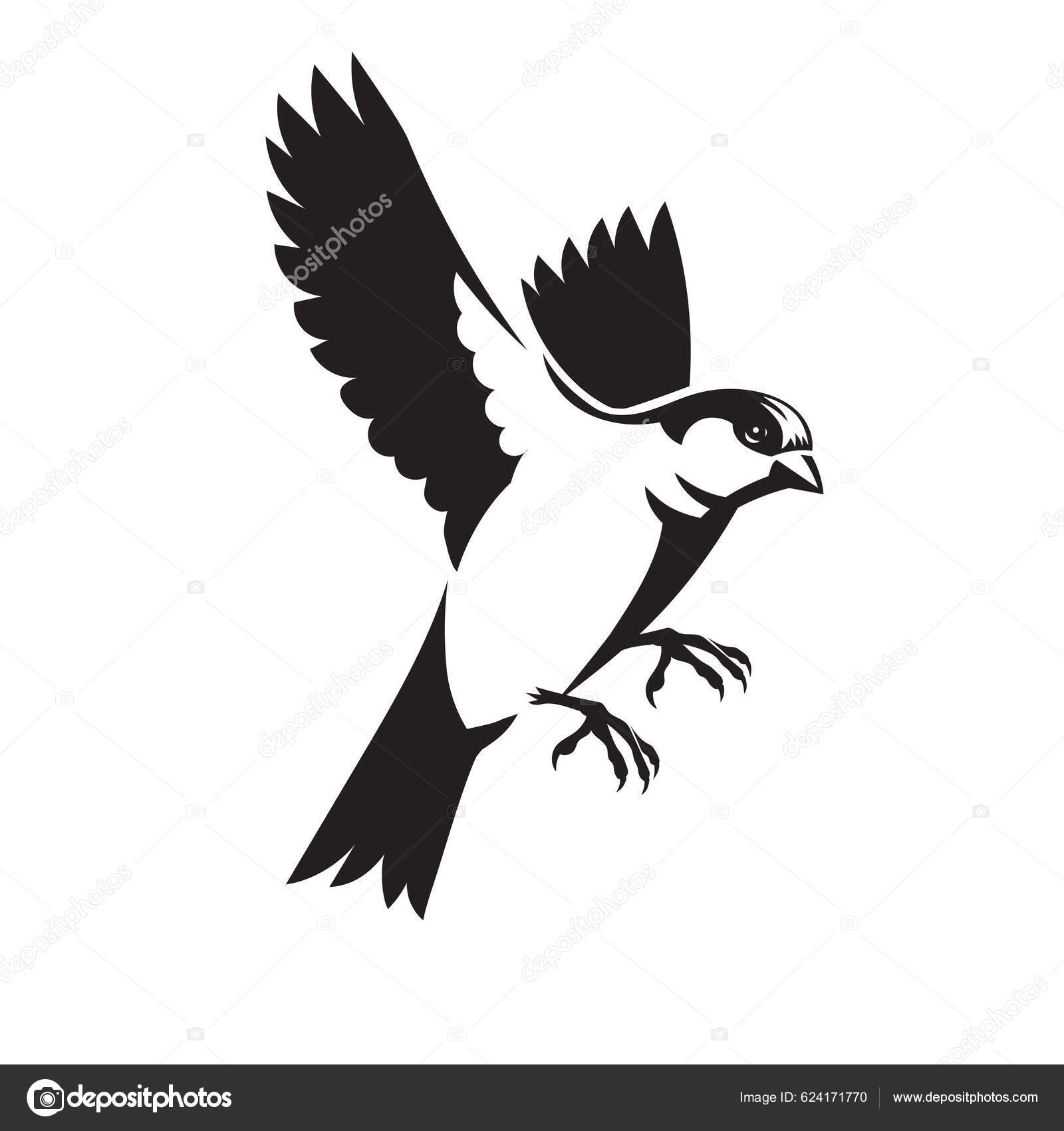 Vogel Fliegen Silhouette Vektor