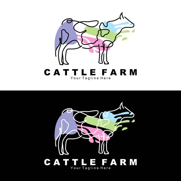 Farm animal logo Vektor Stok, Ilustrasi Farm animal logo Bebas Royalti ...