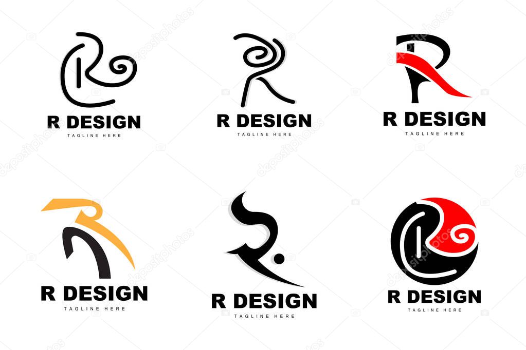 Logotipo de la marca R Letra, Vector del alfabeto, Diseño de Logotipo ...