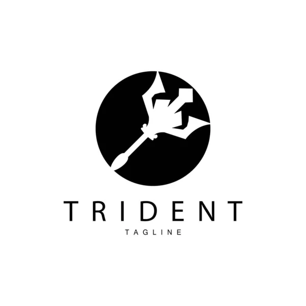 Trident Logo Design Spear Weapon Vector Sea King Poseidon Neptune Stock ...