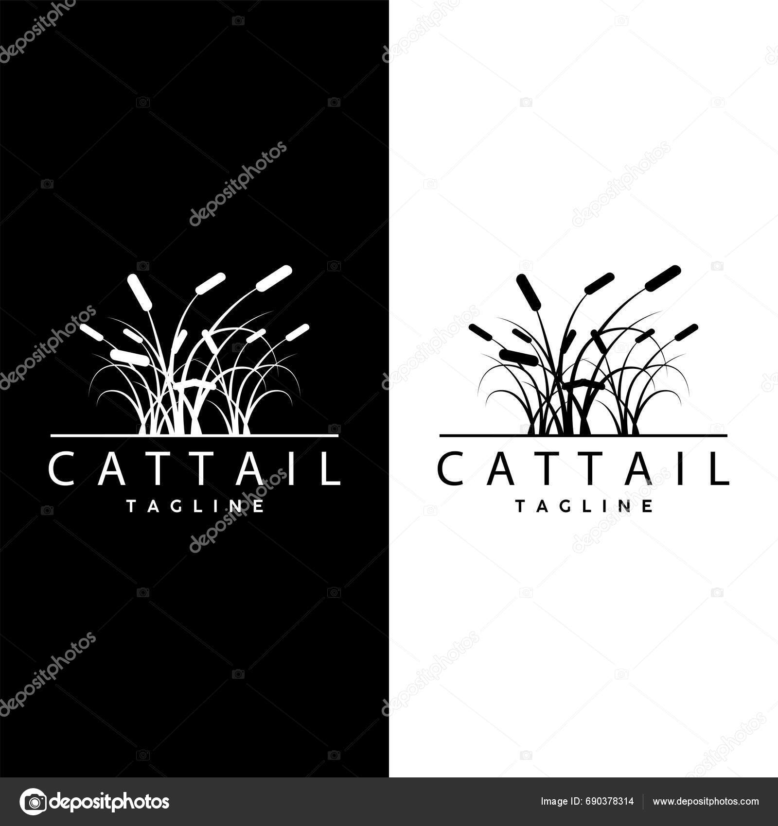Cattail Logo Design Vector Simple Illustration Symbol Template Stock ...