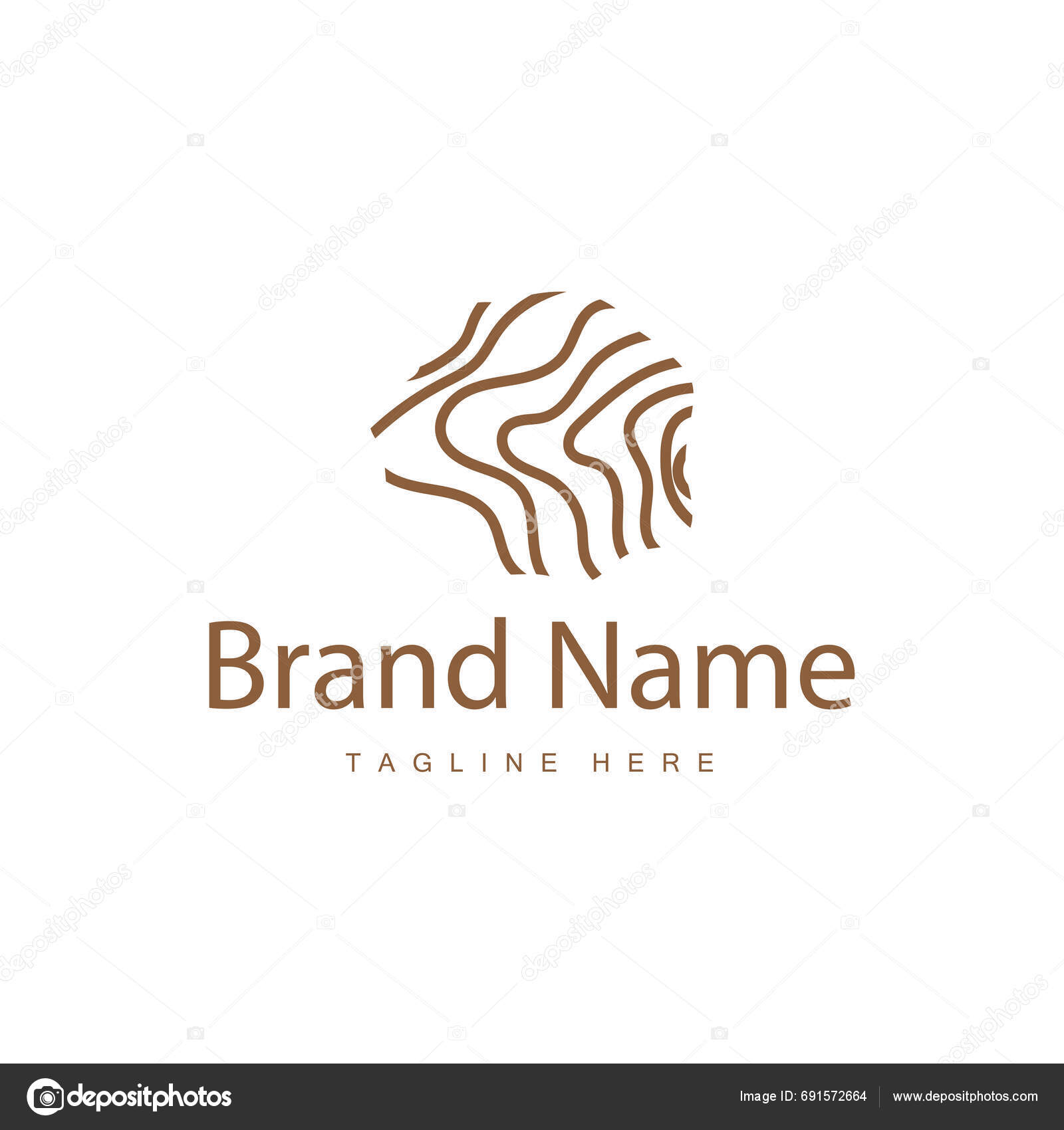 Tree Bark Logo Design Vector Simple Wood Texture Bark Illustration ...