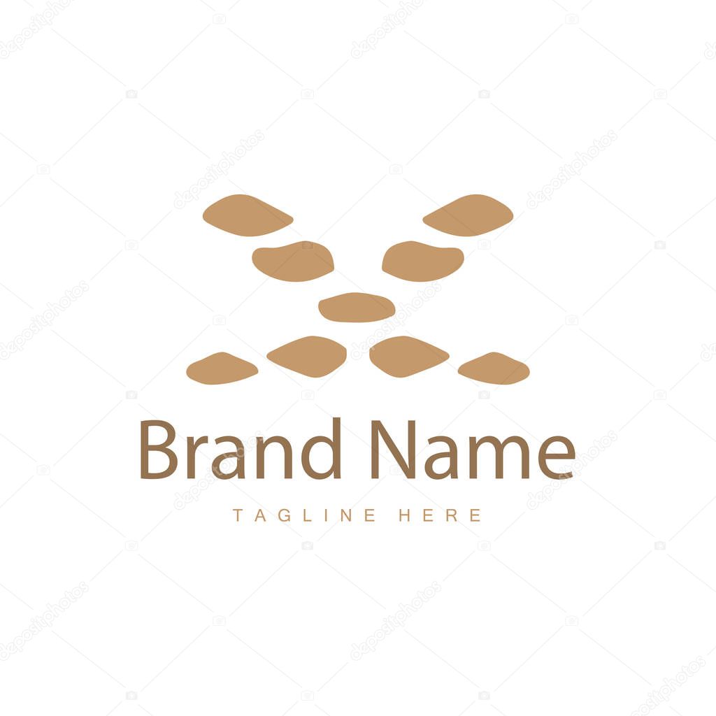 Logotipo de vector de piedra, equilibrio de diseño de piedra hito ...