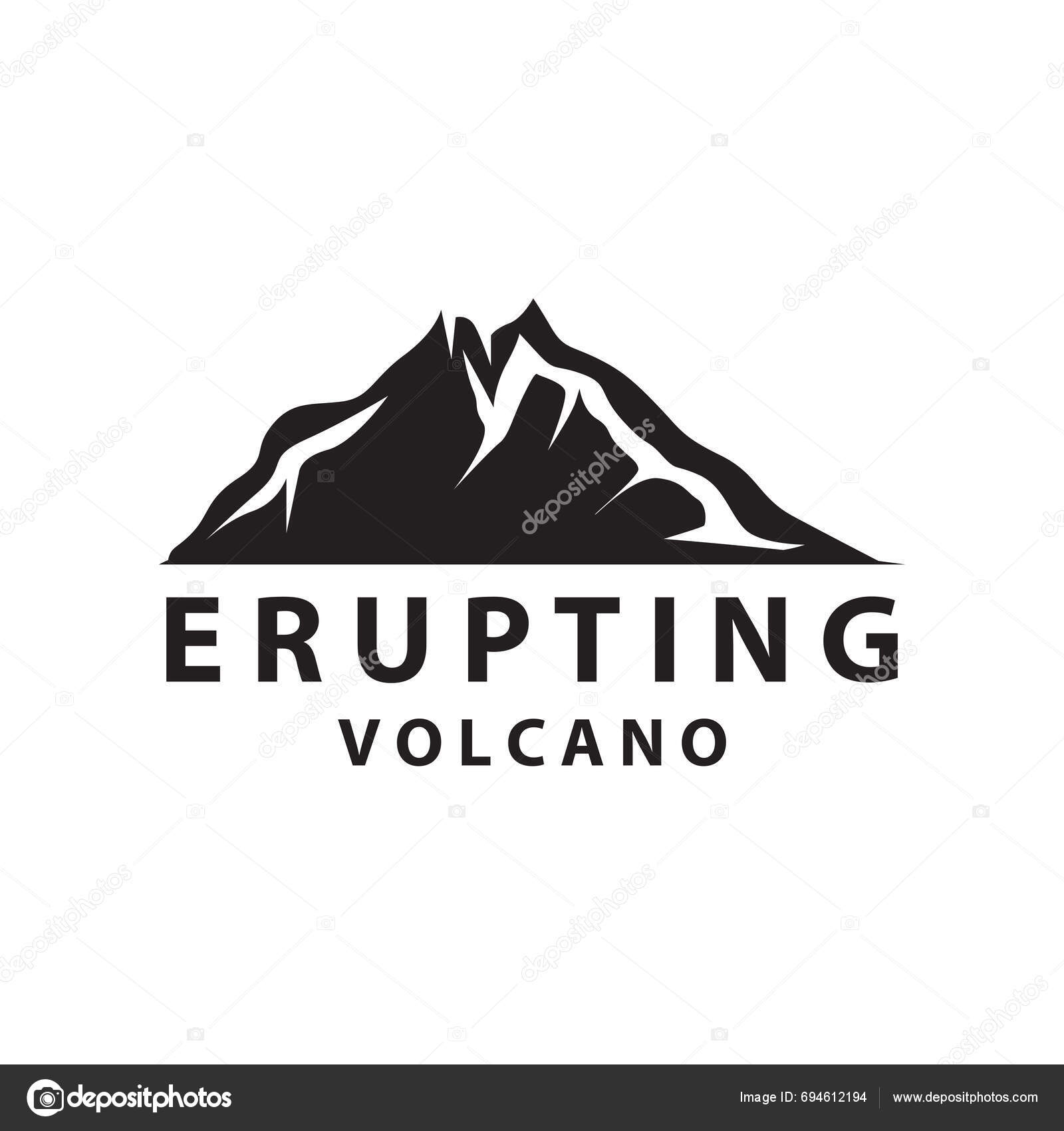 Volcano Logo Design Inspiration Natural Scenery Volcano Eruption ...
