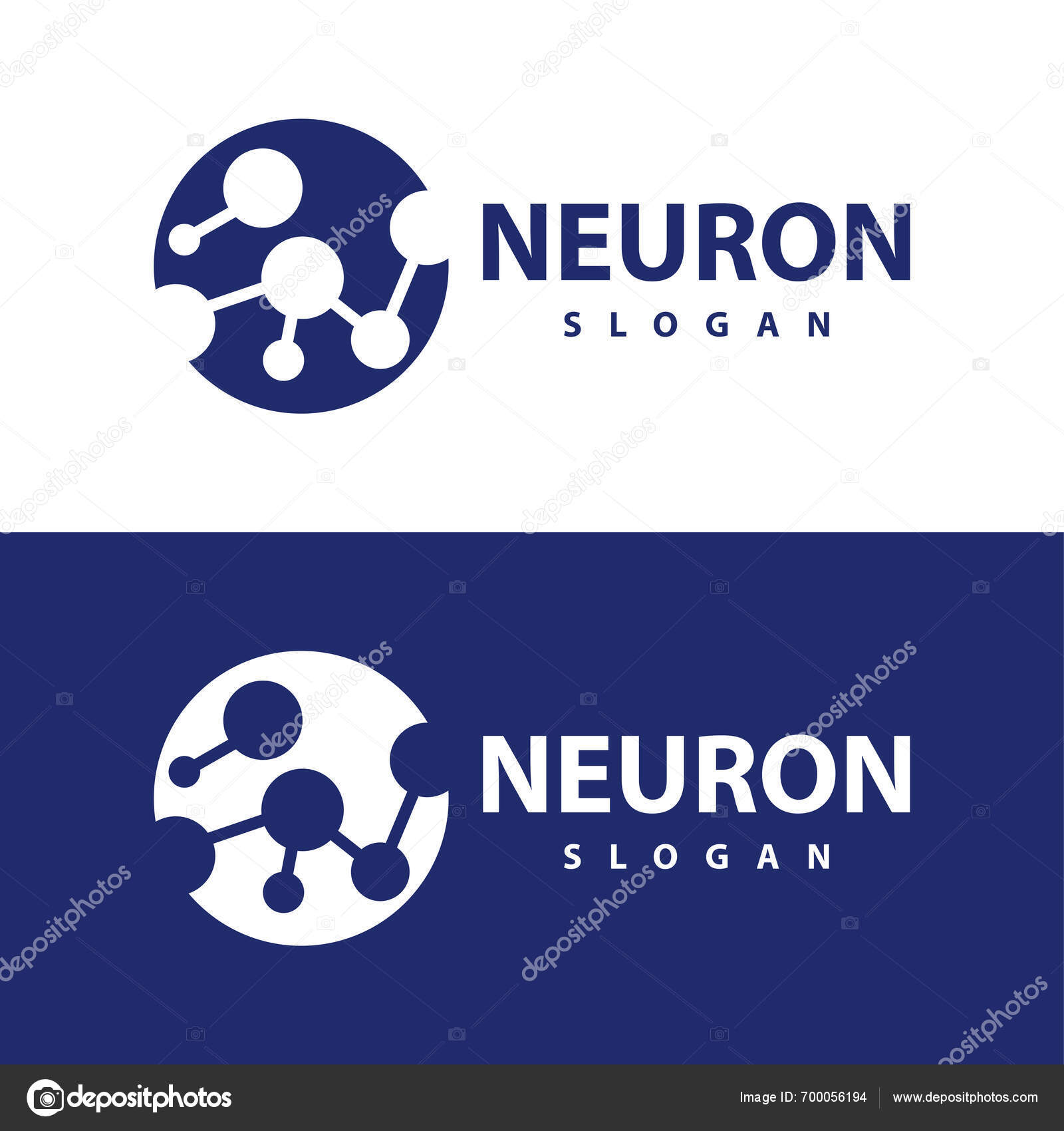 Neuron Logo Simple Design Network Cel Technology Particles Template ...