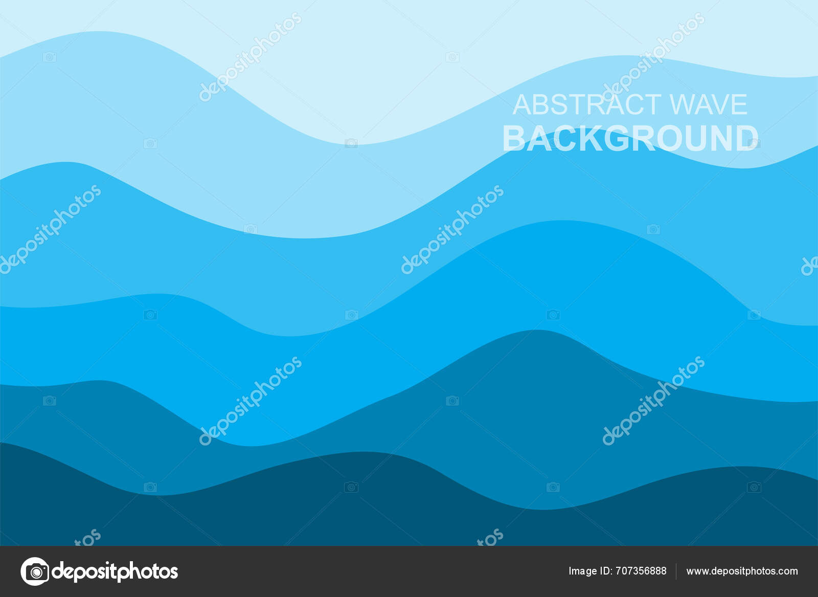 Water Wave Background Design Abstract Vector Blue Ocean Walpaper ...