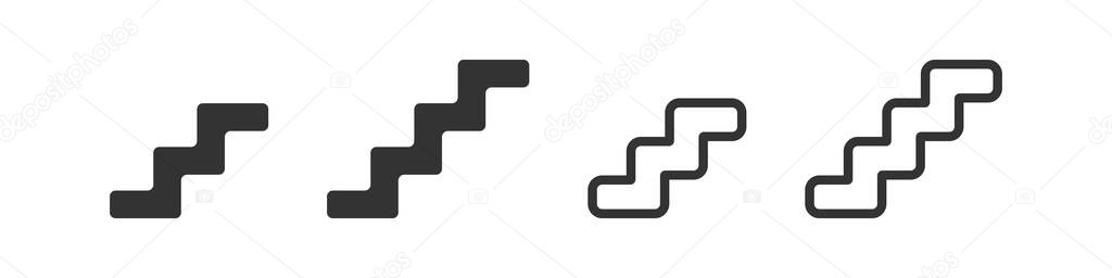 Icono de escalera. Señal de escalera arriba. Símbolo de escalera en ...