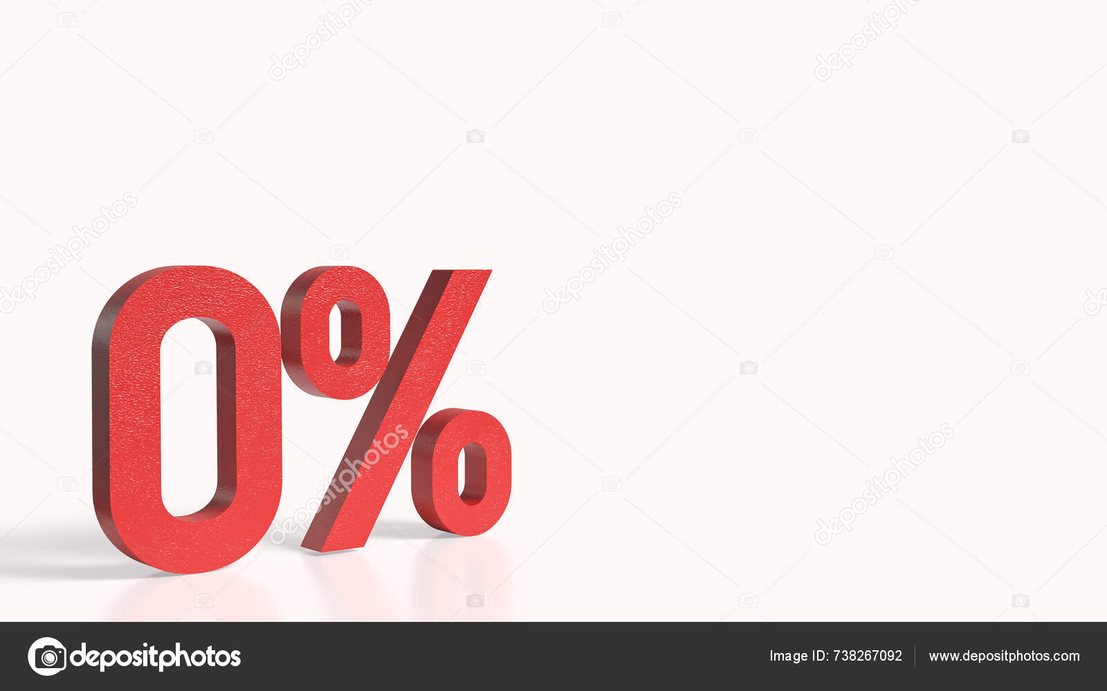 Red Zero Percent Business Concept Rendering — Stock Photo © niphon ...