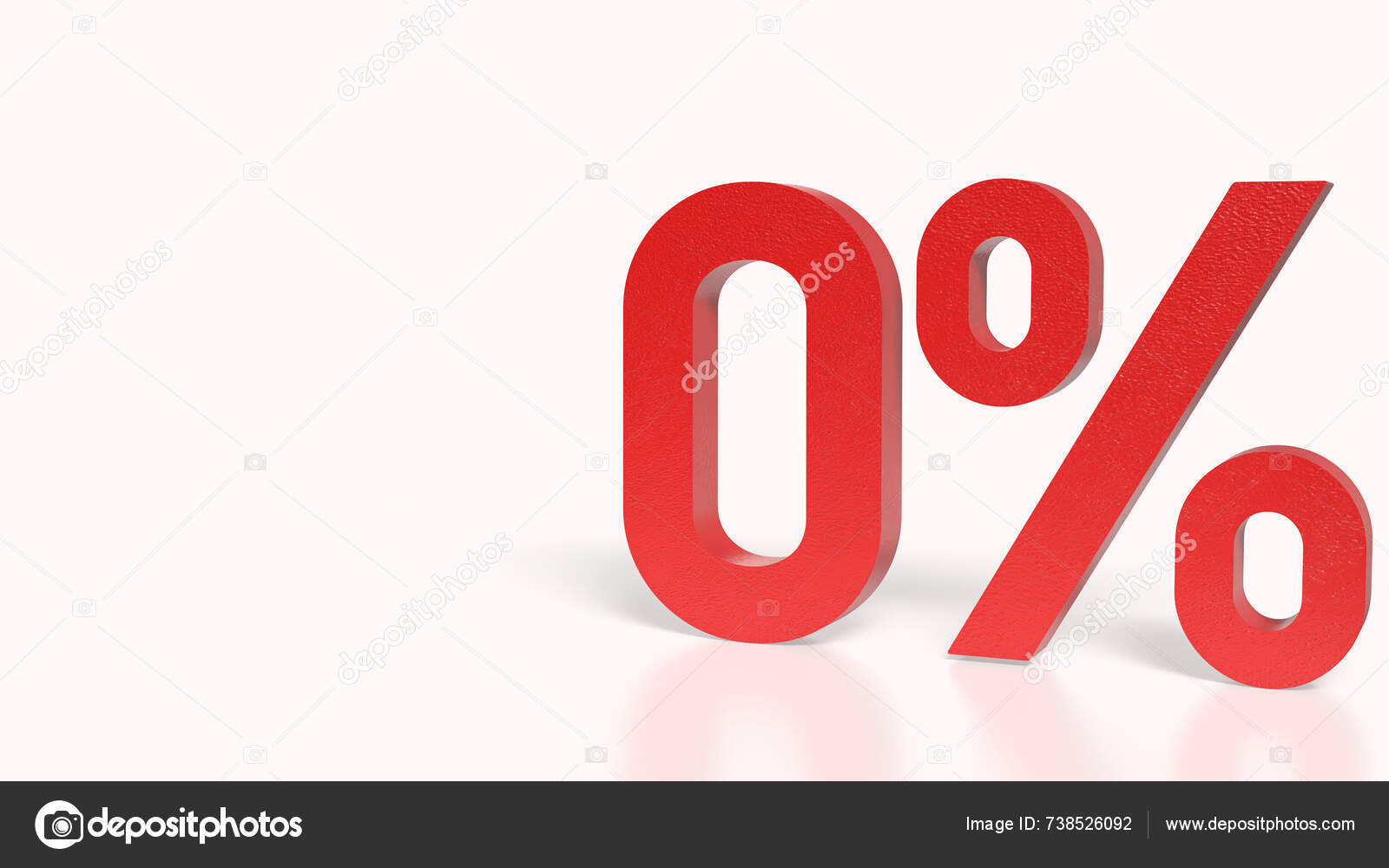 Red Zero Percent Business Concept Rendering — Stock Photo © niphon ...