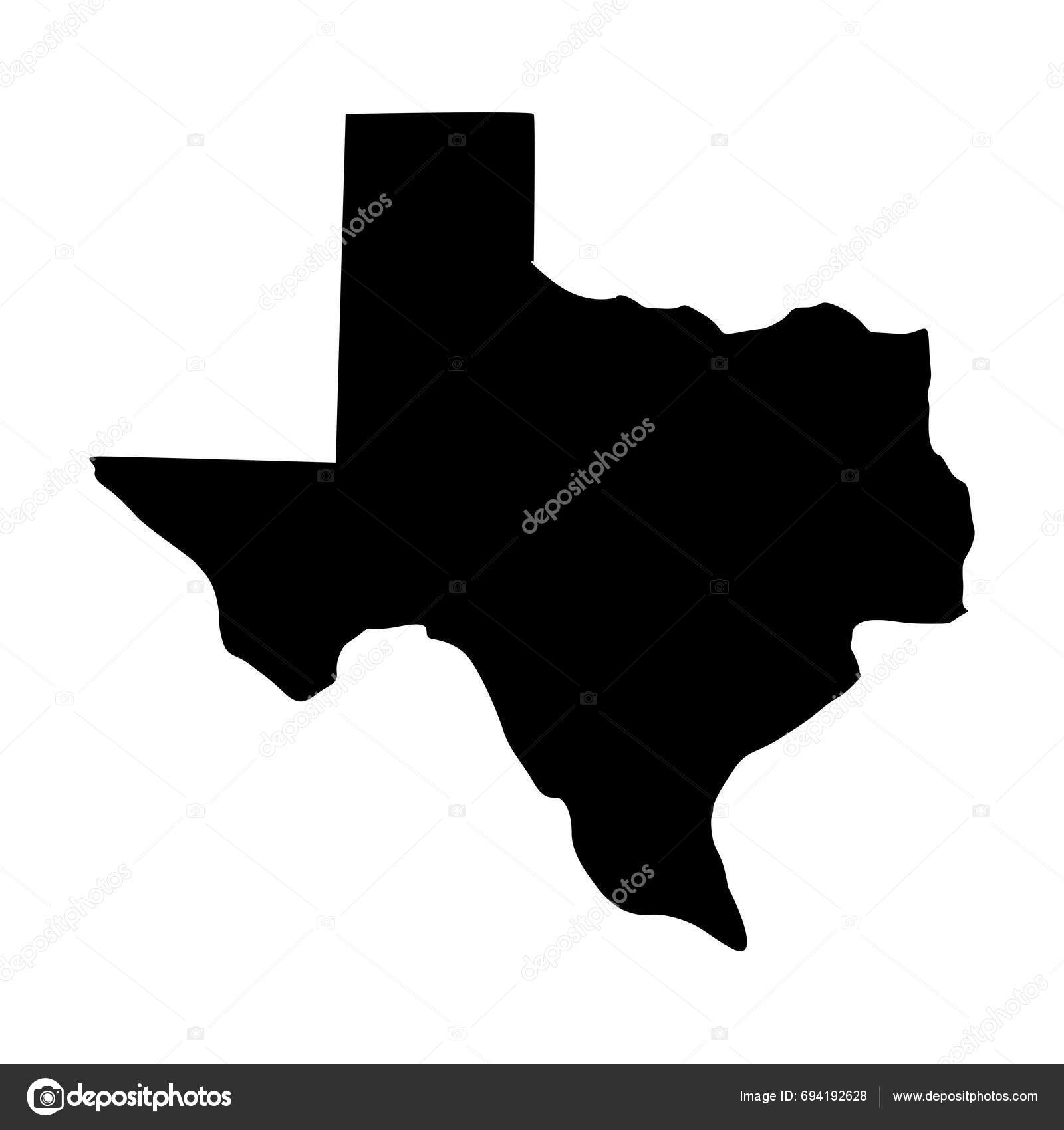 Texas Map Isolated White Background Texas State United States Stock ... Texas Map Isolated White Background Texas State United States Stock ...
