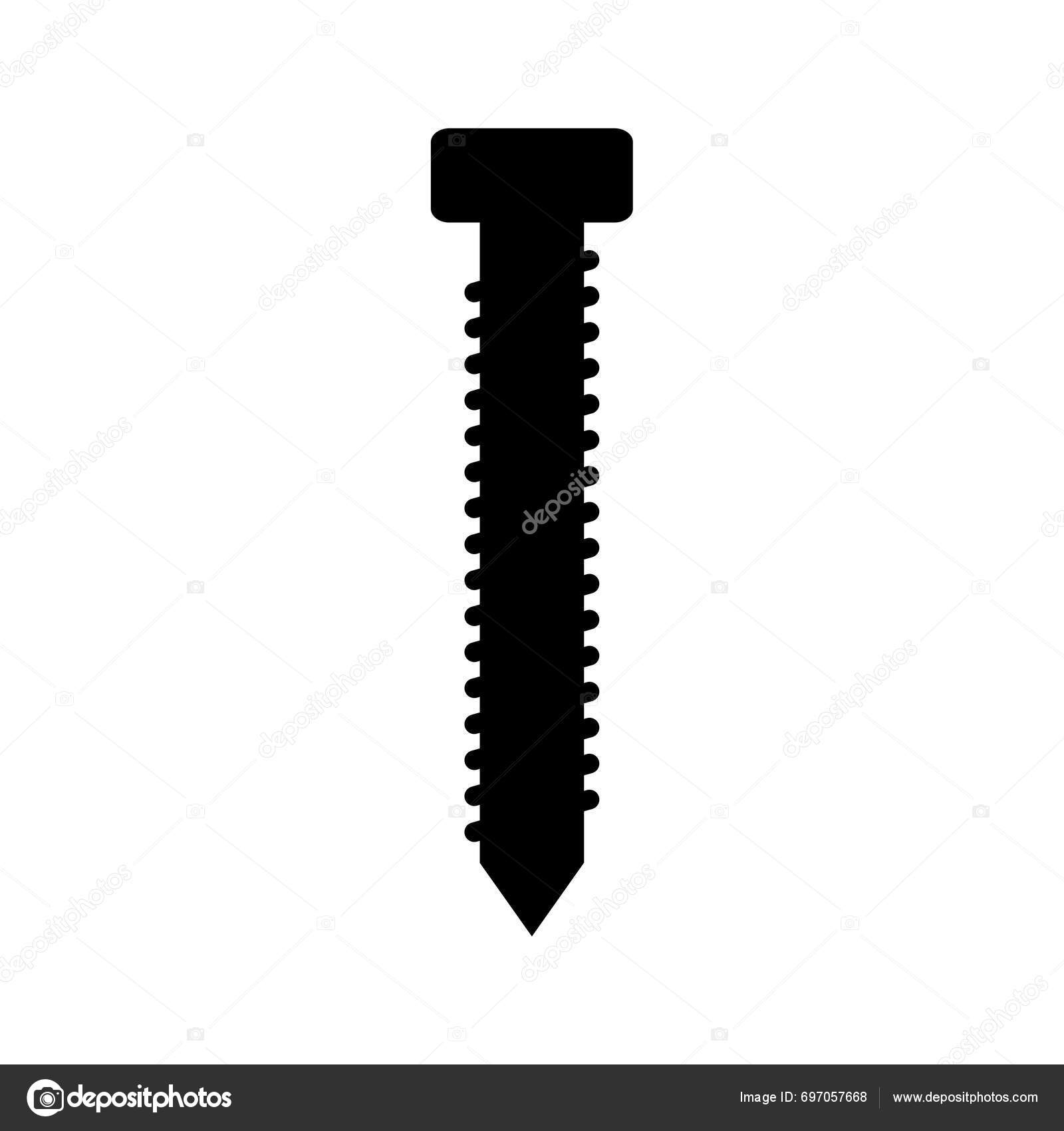 Screw Icon Vector Isolated White Background Stock Vector by ...