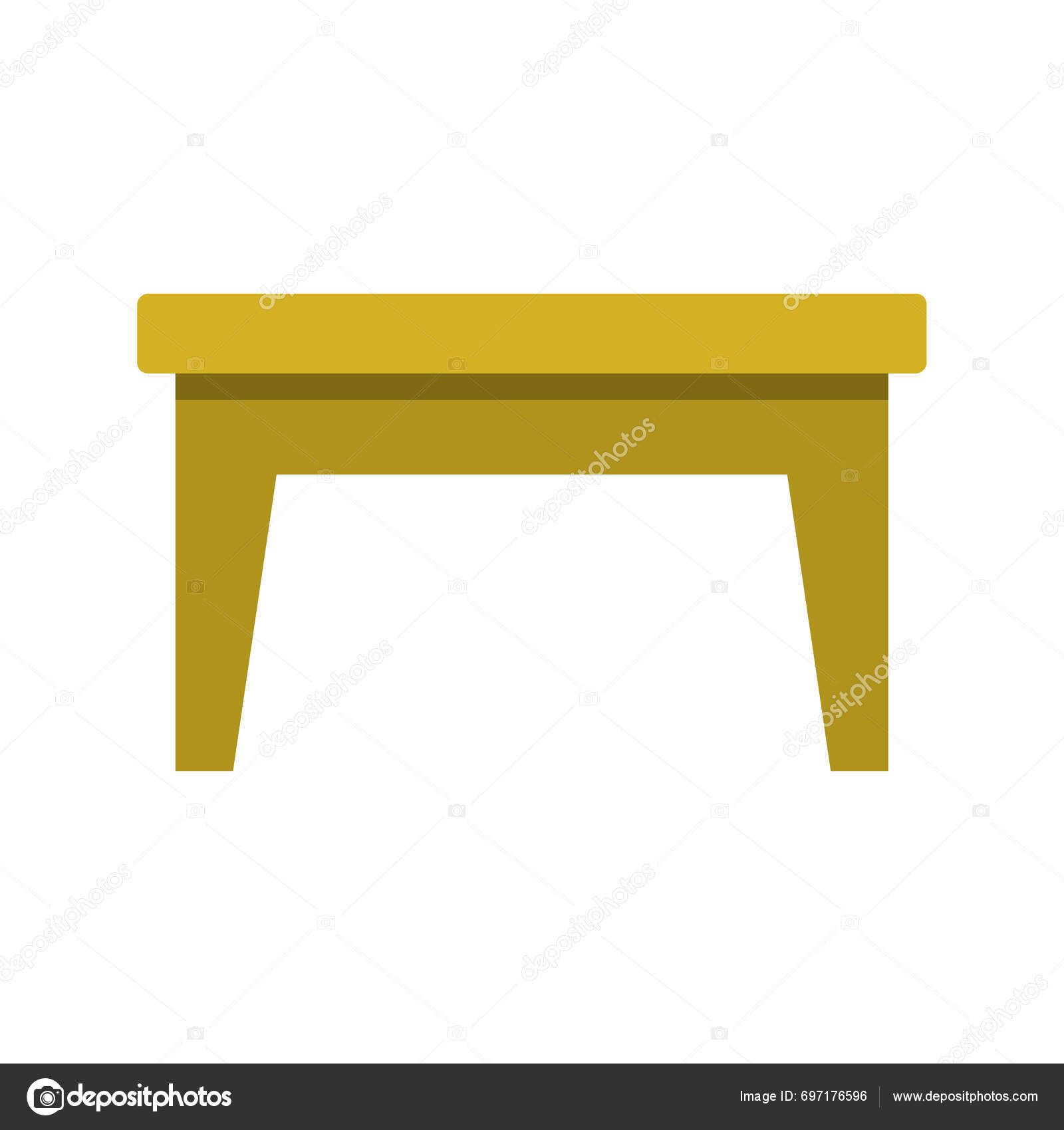 Table Vector Illustration Isolated White Background Stock Vector by ...