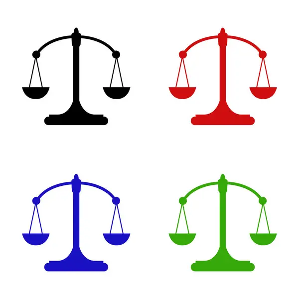 Set Color Scales Icon White Background Vector Illustration Stock Vector ...