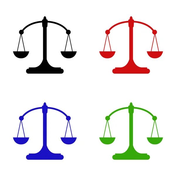 Set Color Scales Icon White Background Vector Illustration Stock Vector ...