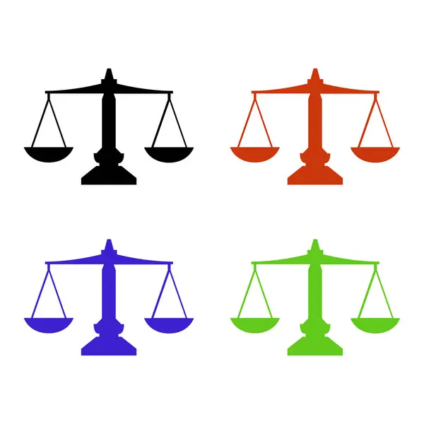 Set Color Scales Icon White Background Vector Illustration Stock Vector ...