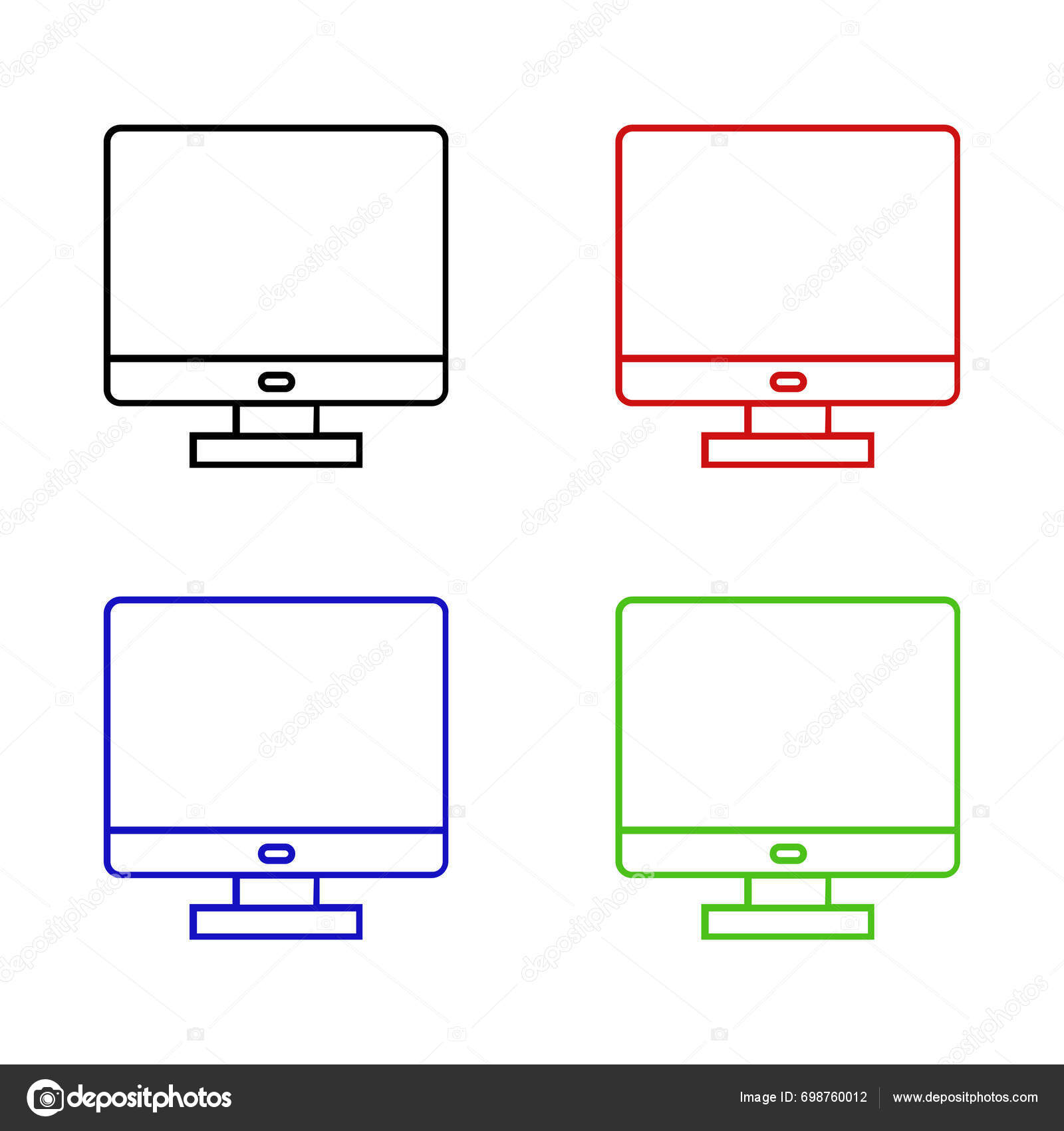 Computer Icon Set White Background Stock Vector by ©marcotrapani 698760012