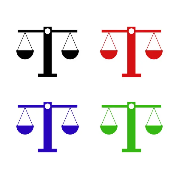 Set Color Scales Icon White Background Vector Illustration Stock Vector ...