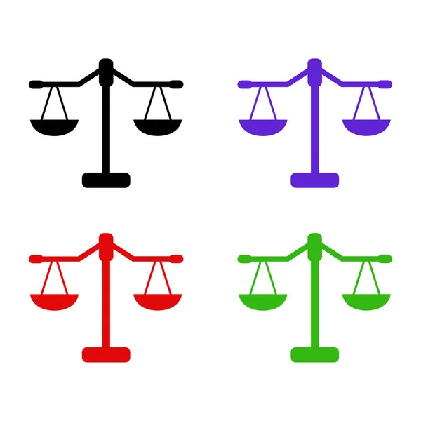 Set Color Scales Icon White Background Vector Illustration Stock Vector ...