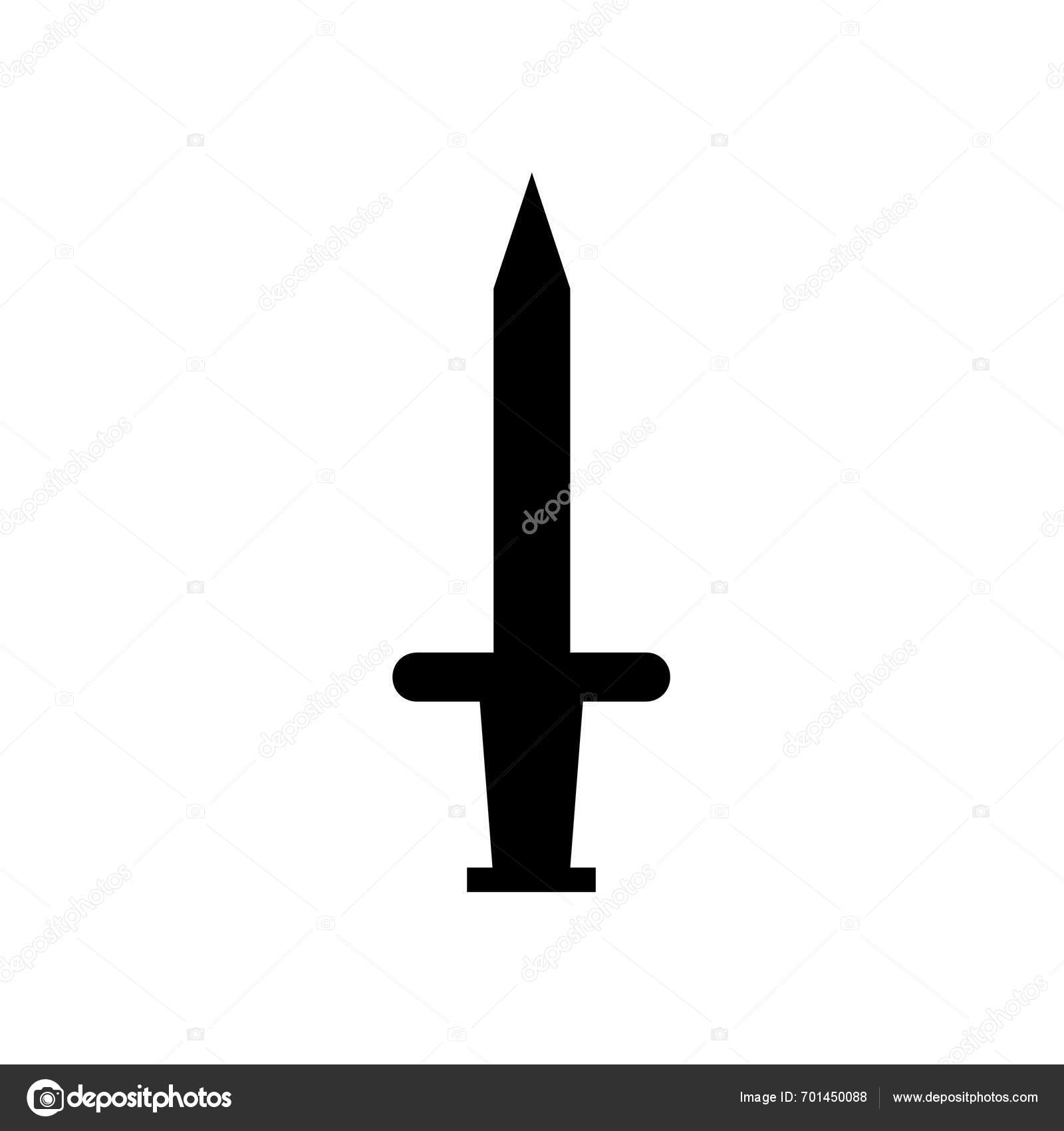Sword Icon Vector Isolated White Background Stock Vector by ...