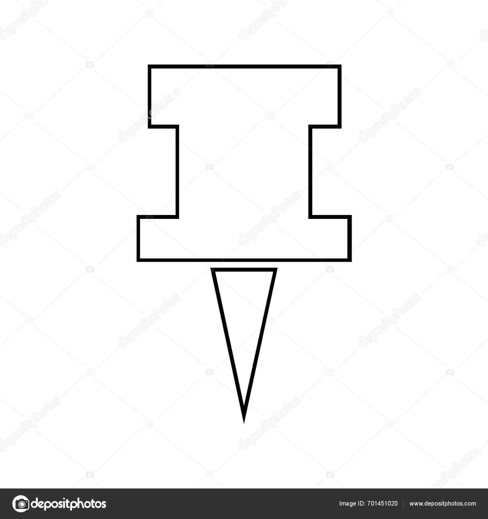 Pin Icon White Background Stock Vector by ©marcotrapani 701451020