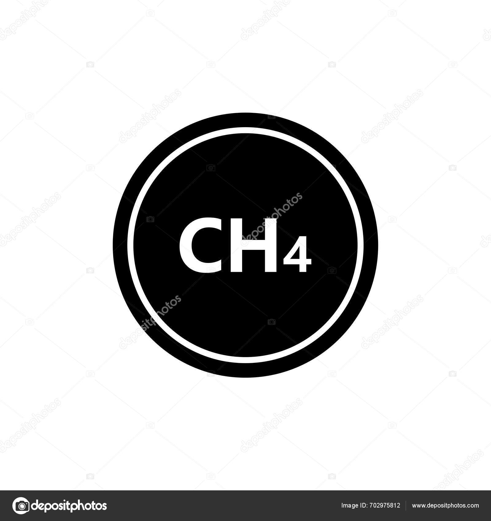 Ch4 Graphic Icon Methane Sign Isolated White Background Vector ...