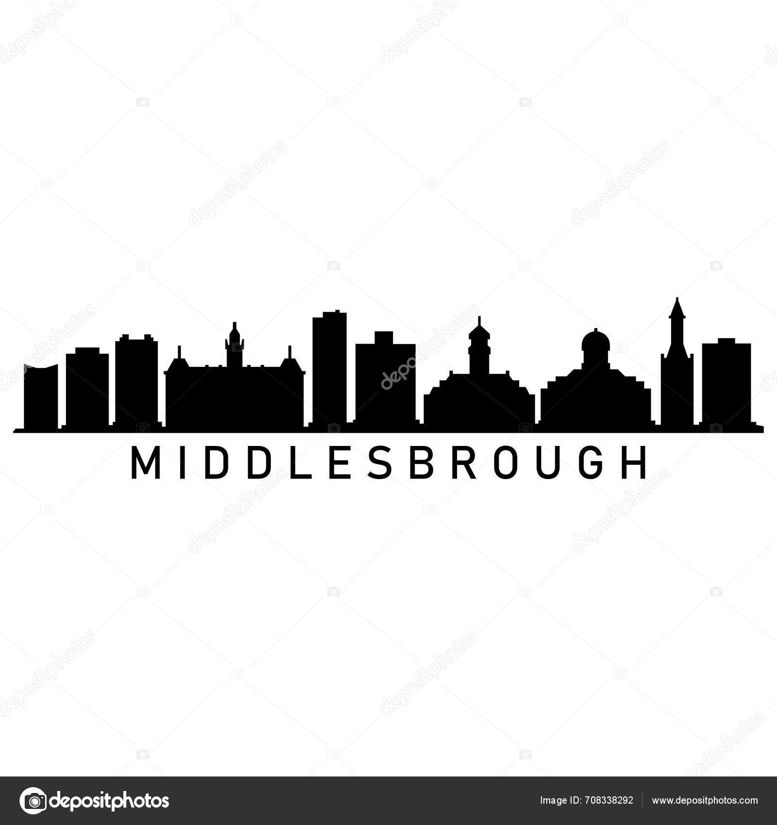 Middlesbrough Cityscape Vector Illustration Stock Vector by ...